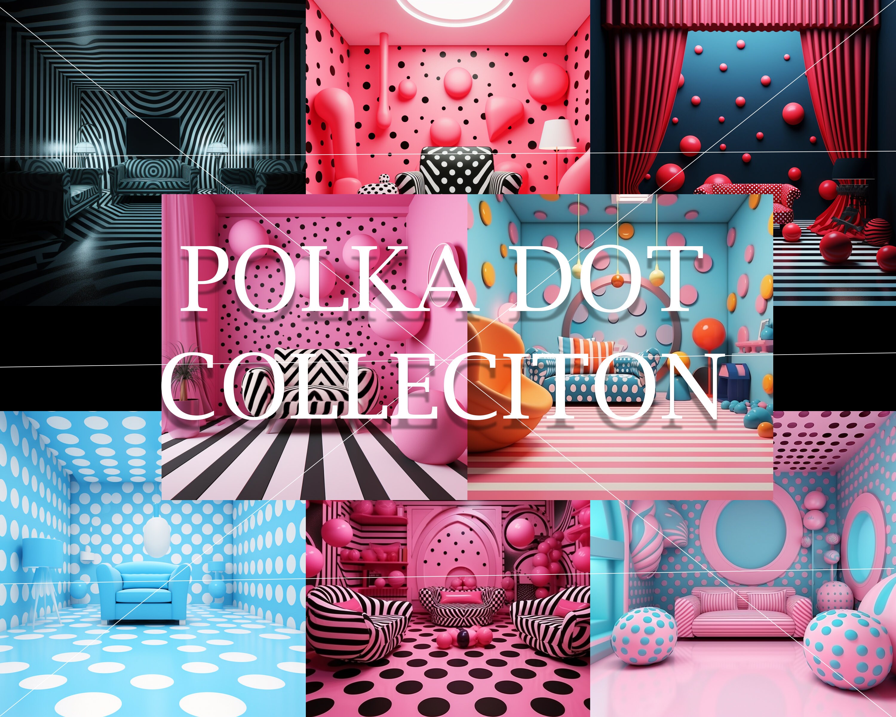 18 Polka Dot Pop Art Digital Background, Senior Photography, Maternity, Family, Kids, Boudoir ...