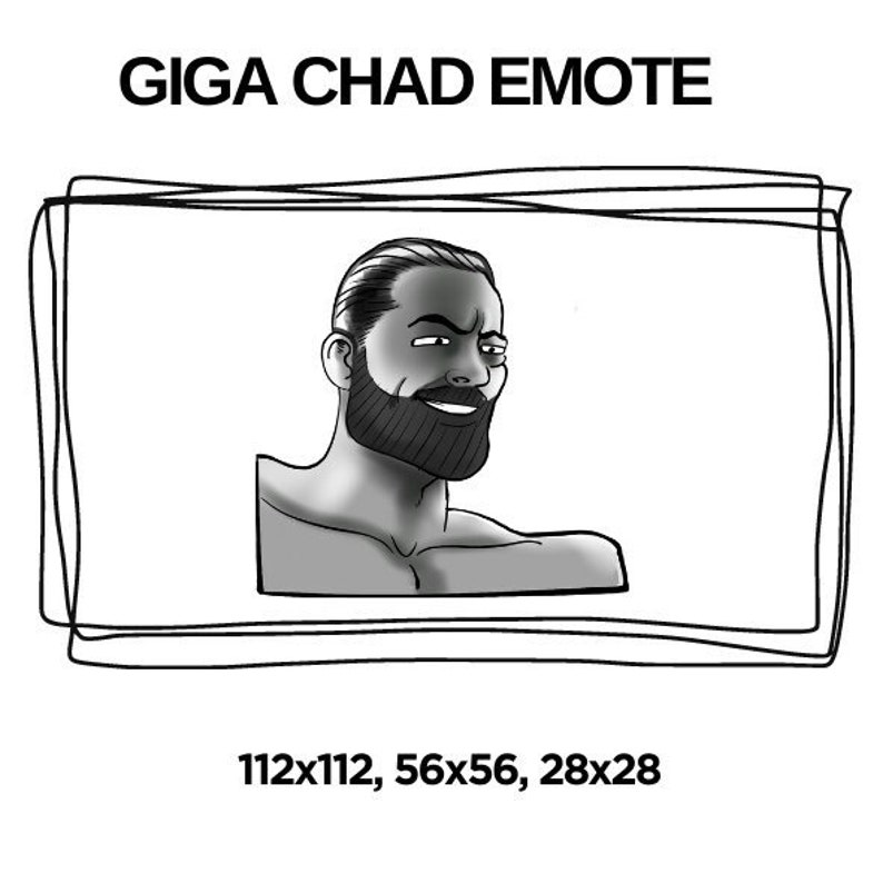 Giga Chad Emote Sigma Emote Twitch & Discord Meme Emotes - Etsy