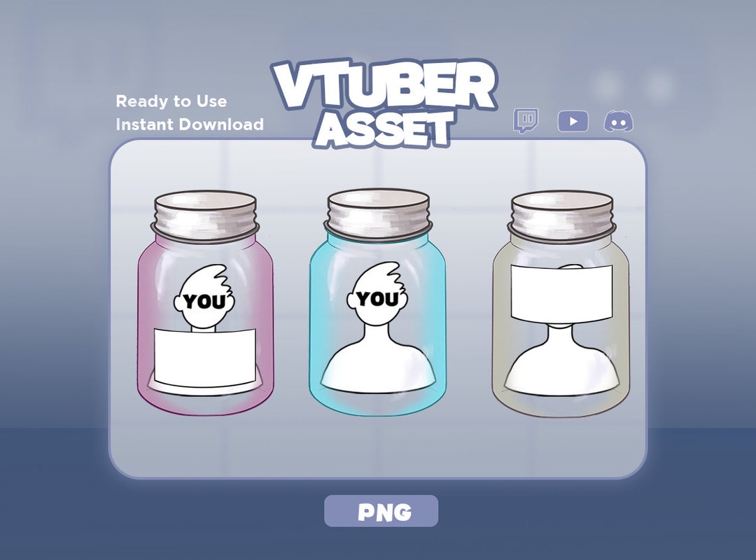 Vtuber PNG Tuber Asset Jar Multiple Variations Jars - Etsy UK