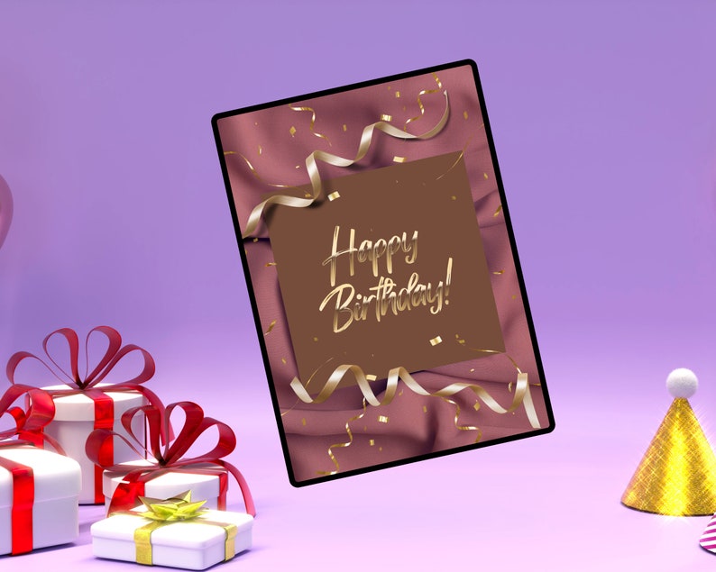 Personalized Birthday Card, Elegant Birthday Card, Gold Design Card for ...