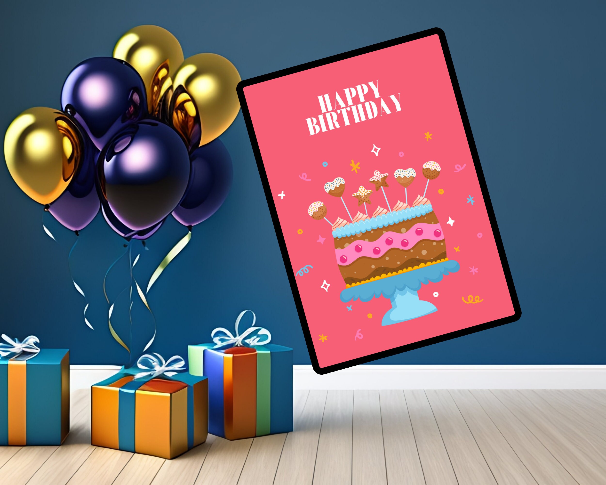 Personalized Birthday Invitation Card, Kids Birthday Card, Digital ...