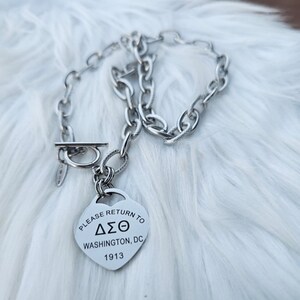 Delta Sigma Theta Necklace Sorority Necklace Delta Jewelry Delta Sigma ...