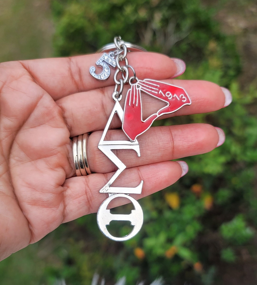 Delta Key Ring - Delta Sigma Theta Key Ring - Sorority Key Ring - DST ...
