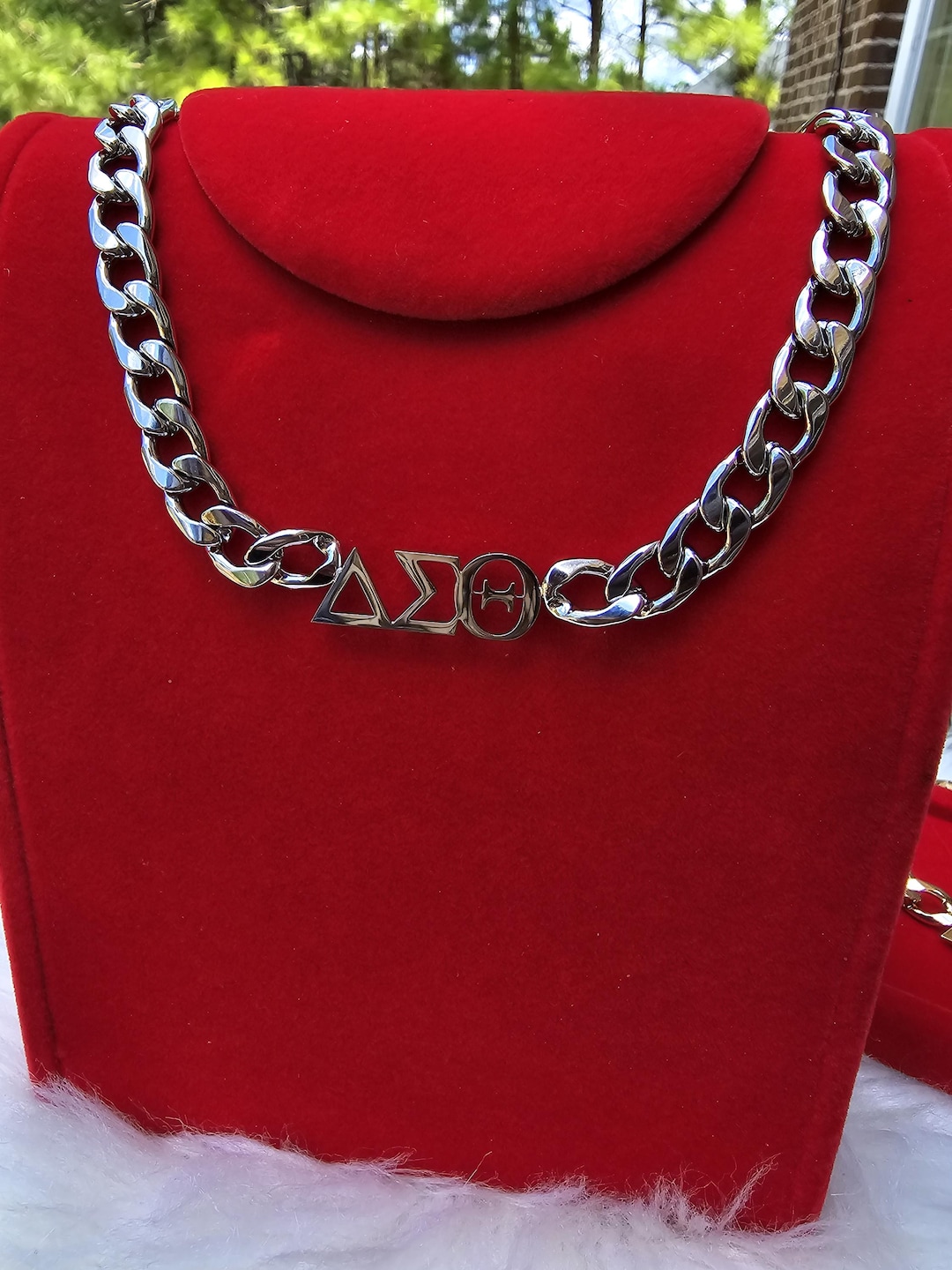 Delta Sigma Theta 8mm Cuban Link - Sorority Necklace - Delta Jewelry ...