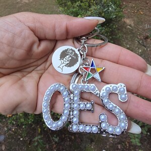 OES Key Ring - Order of Eastern Star - Sorority Key Ring - Etsy