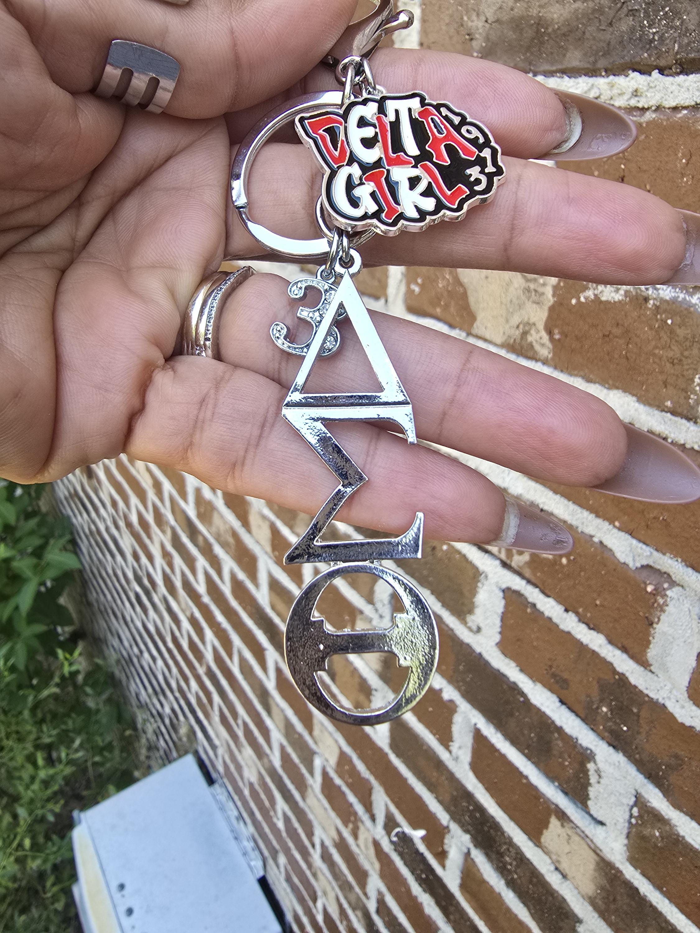 Delta Key Ring - Delta Sigma Theta Key Ring - Sorority Key Ring - DST ...