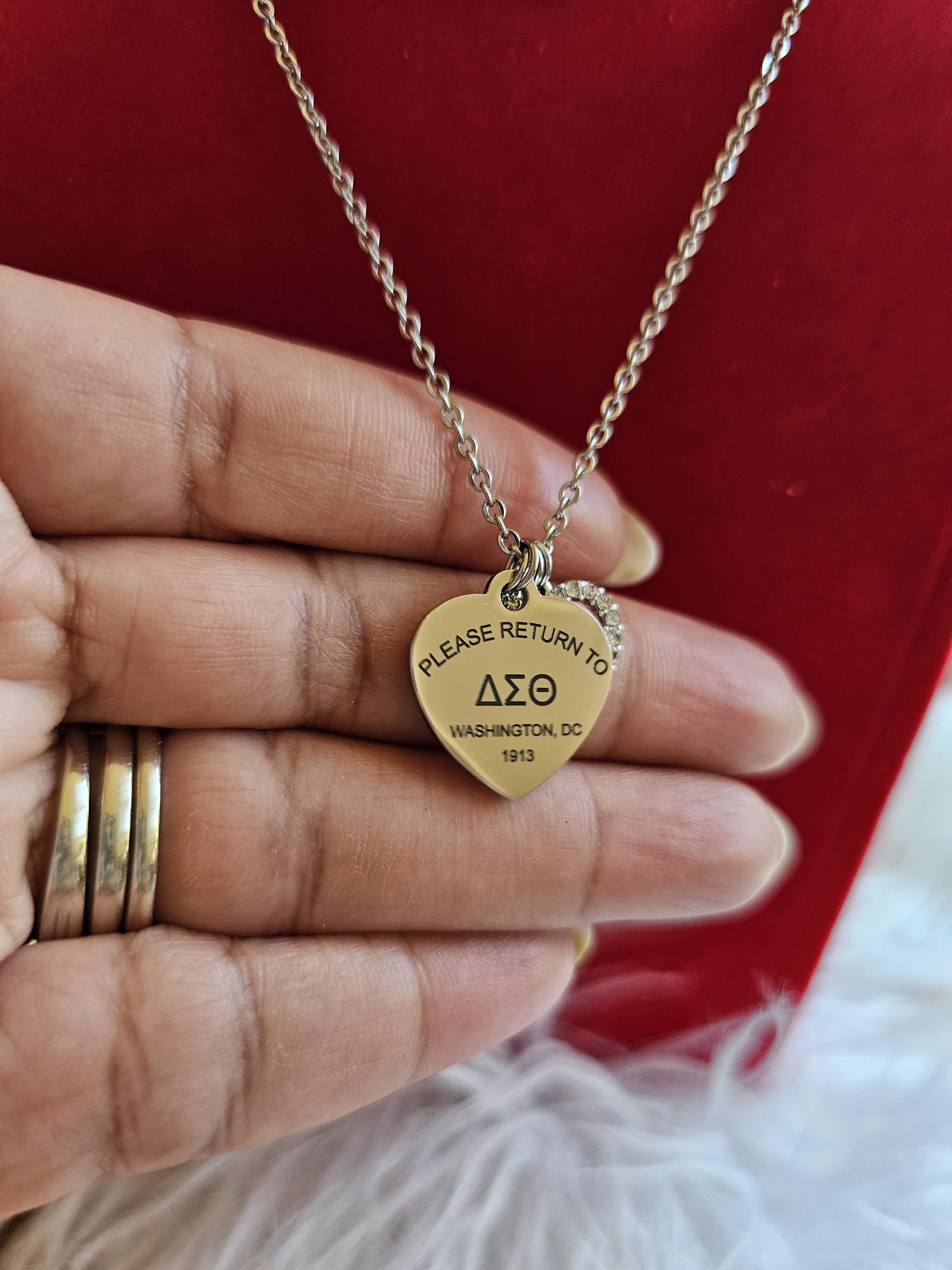 Delta Sigma Theta Necklace- Sorority Necklace - Delta Jewelry - Delta ...