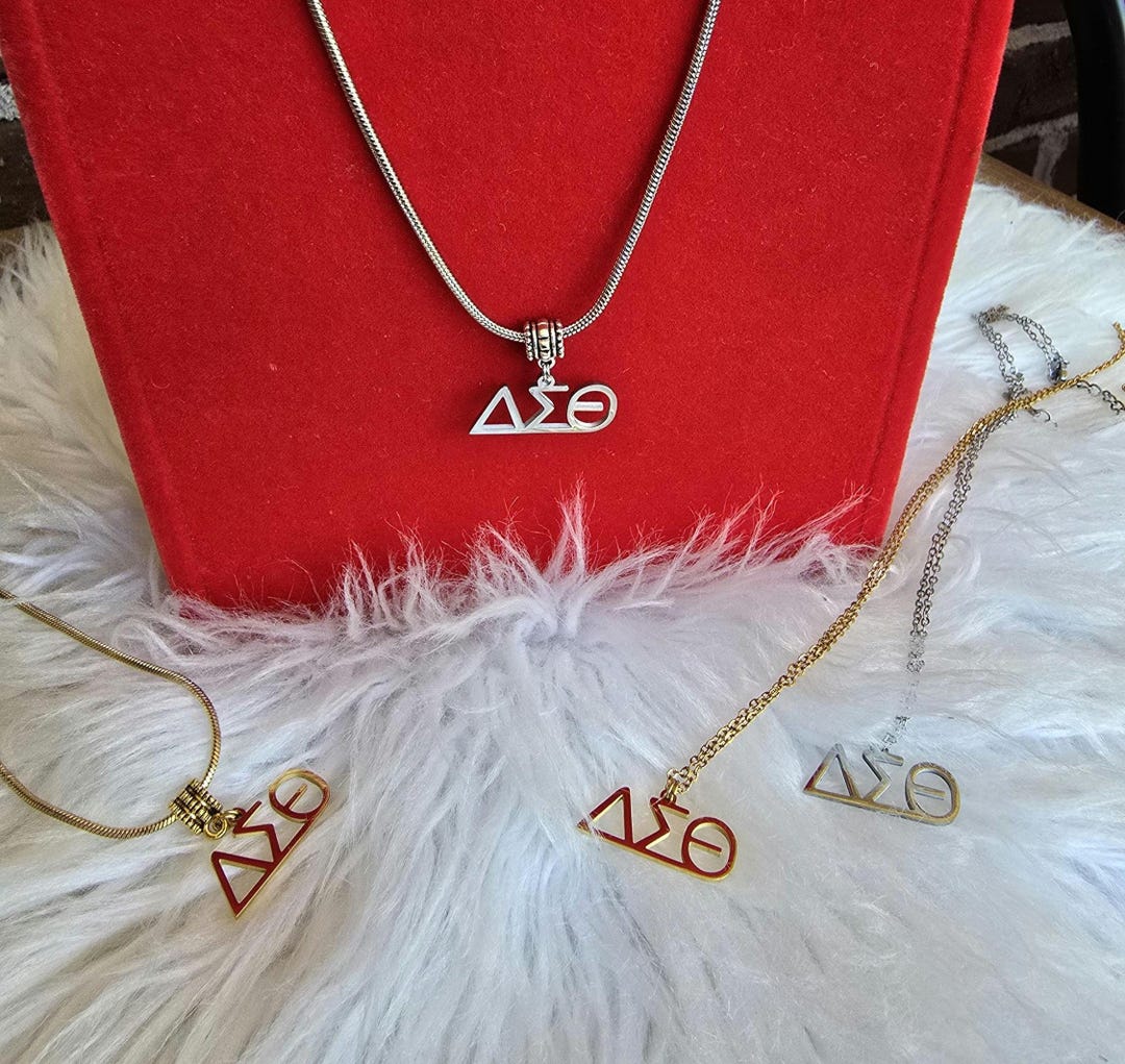 Delta Sigma Theta Necklace- Sorority Necklace - Delta Jewelry - Delta ...