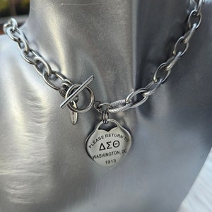 Delta Sigma Theta Necklace Sorority Necklace Delta Jewelry Delta Sigma ...