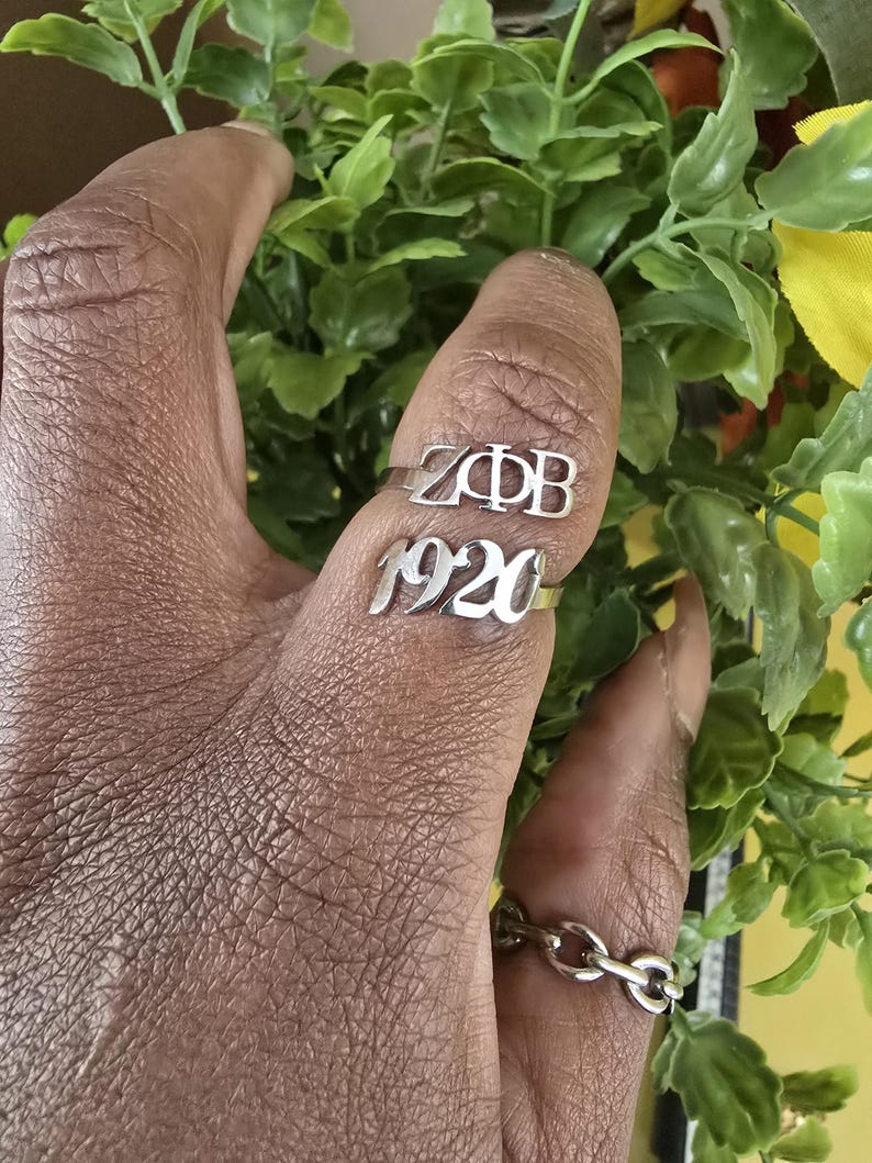 Zeta Phi Beta 1920 Script Adjustable Ring - Zeta Ring - 1920 Ring ...
