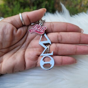 Delta Key Ring - Delta Sigma Theta Key Ring - Sorority Key Ring - DST ...