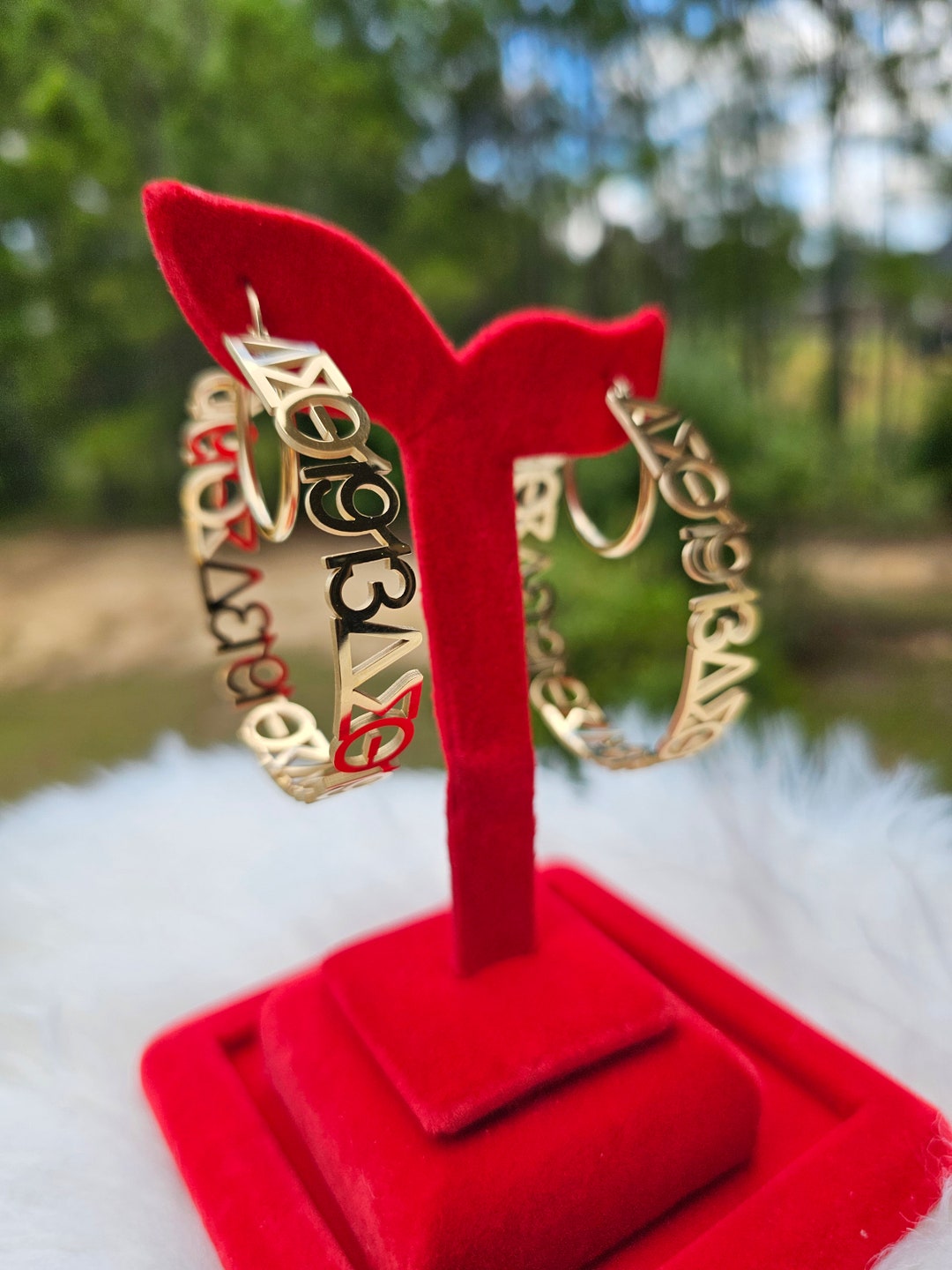 Delta Hoop Earrings - DST Earrings - Delta Sigma Theta Earrings ...