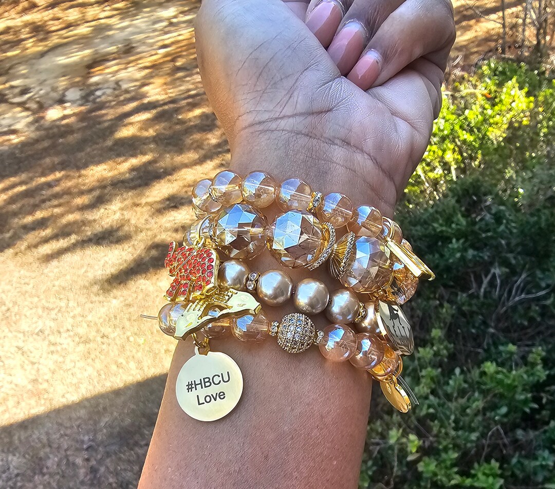 Delta Gold Stack Bracelet - Stack Bracelet Set - Delta Sigma Theta ...