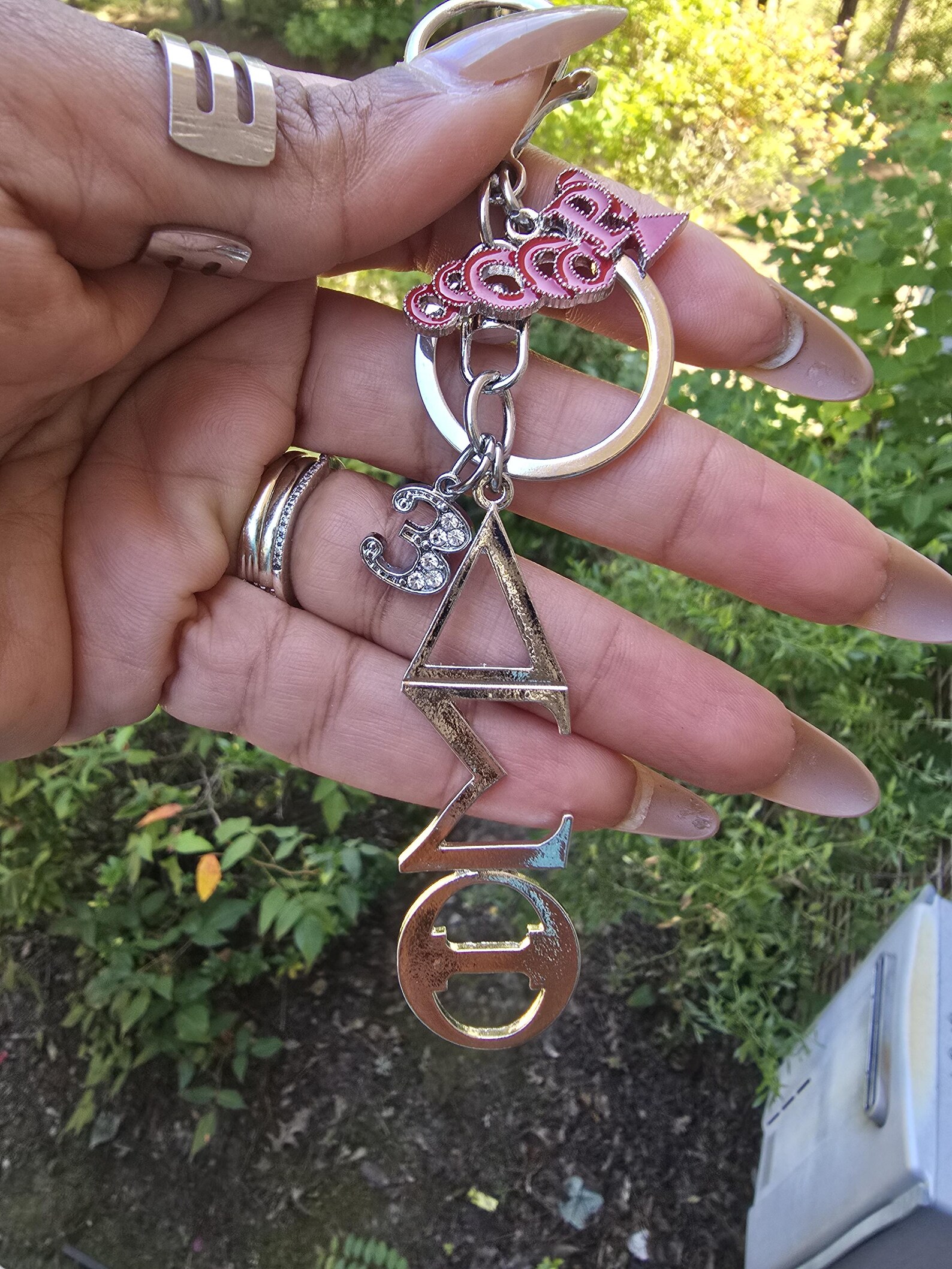 Delta Key Ring - Delta Sigma Theta Key Ring - Sorority Key Ring - DST ...