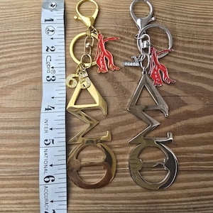 Large Delta Sigma Theta Handbag Charm/key Ring - Gold Delta Sigma Theta ...