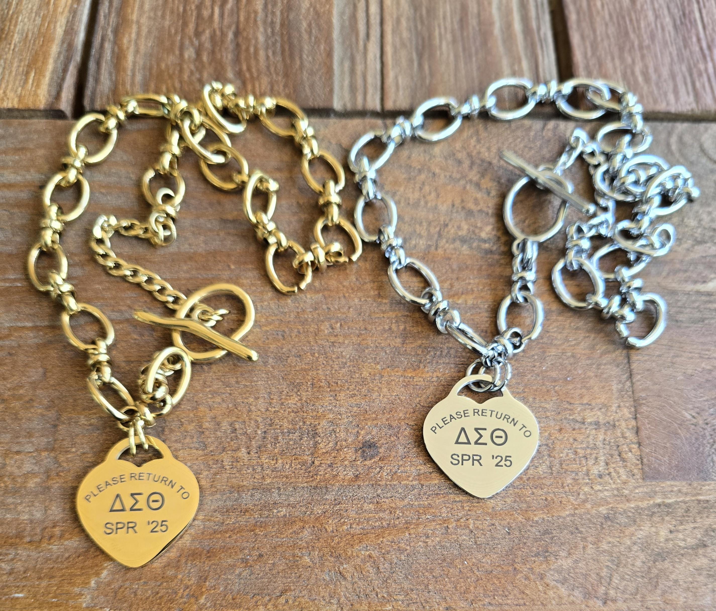 Delta Sigma Theta Necklace- Sorority Necklace - Delta Jewelry - Delta ...