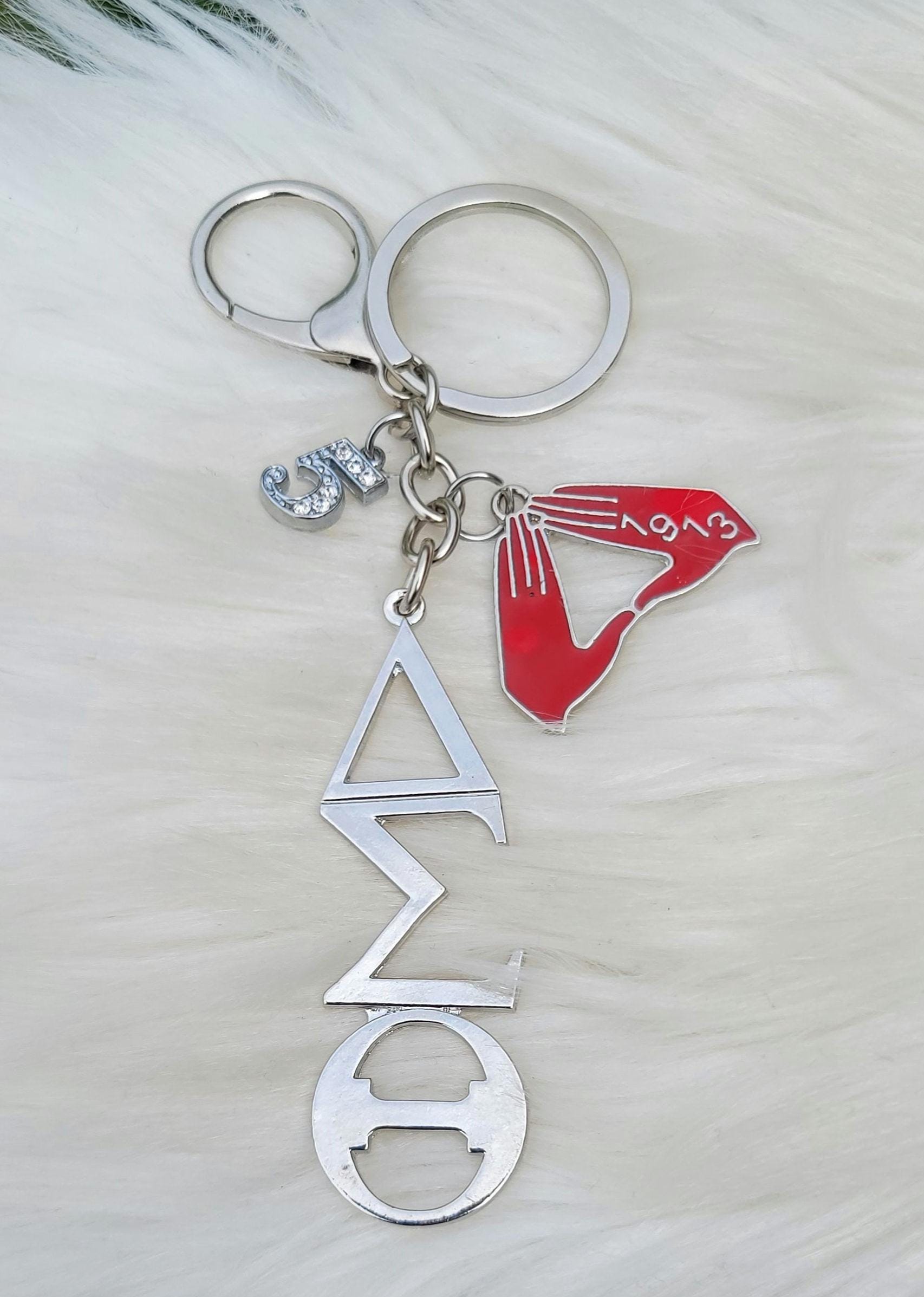 Delta Key Ring - Delta Sigma Theta Key Ring - Sorority Key Ring - DST ...