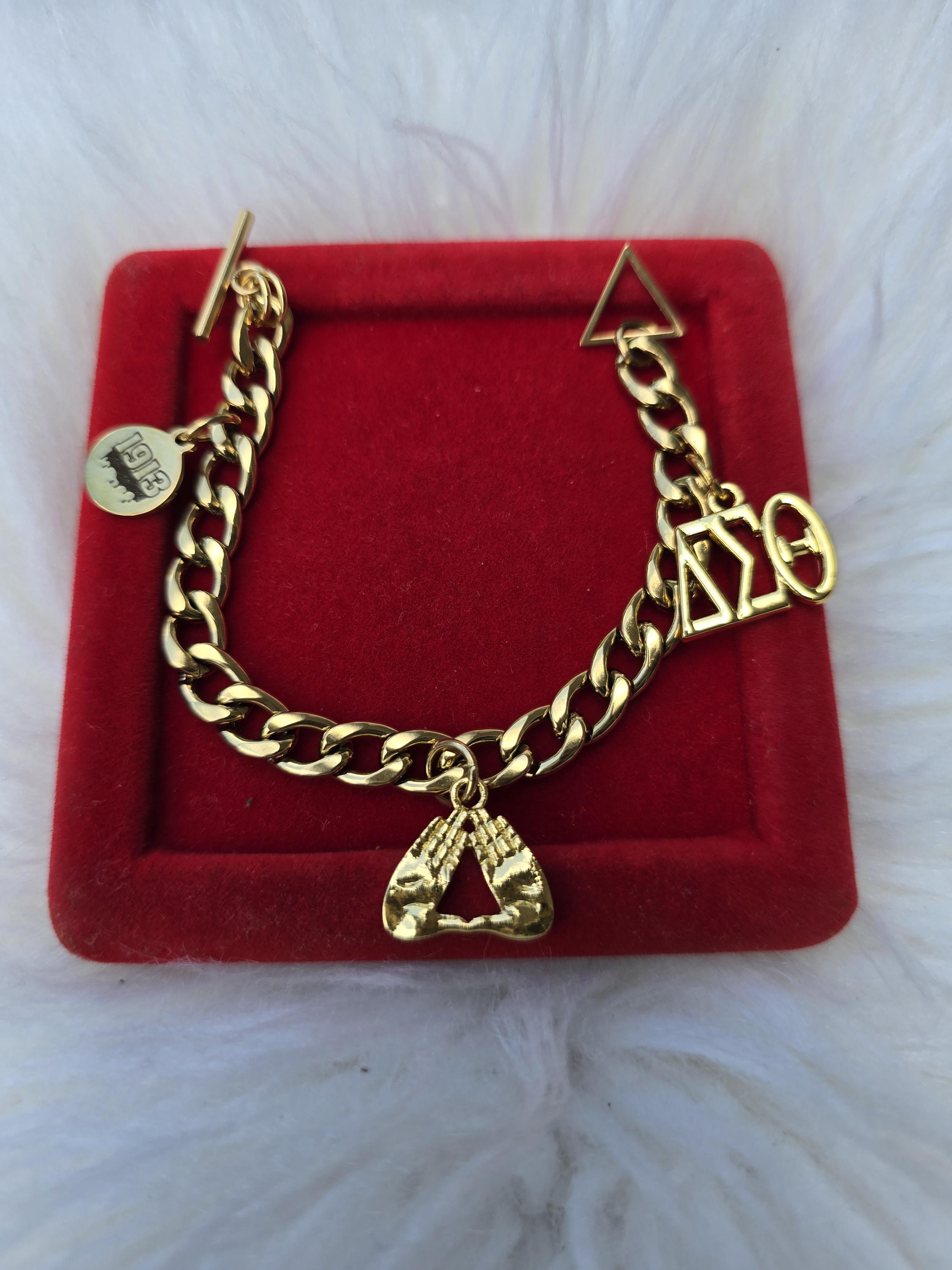 Delta Charm Bracelet - Delta Sigma Theta Charm Bracelet - Sorority ...