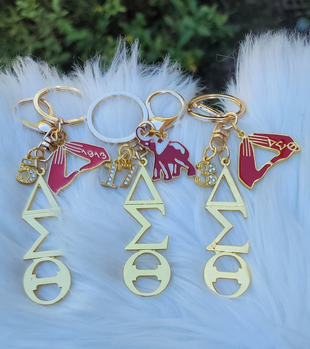 Delta Key Ring - Delta Sigma Theta Key Ring - Sorority Key Ring - DST ...