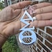 Large Delta Sigma Theta Handbag Charm/key Ring - Gold Delta Sigma Theta ...