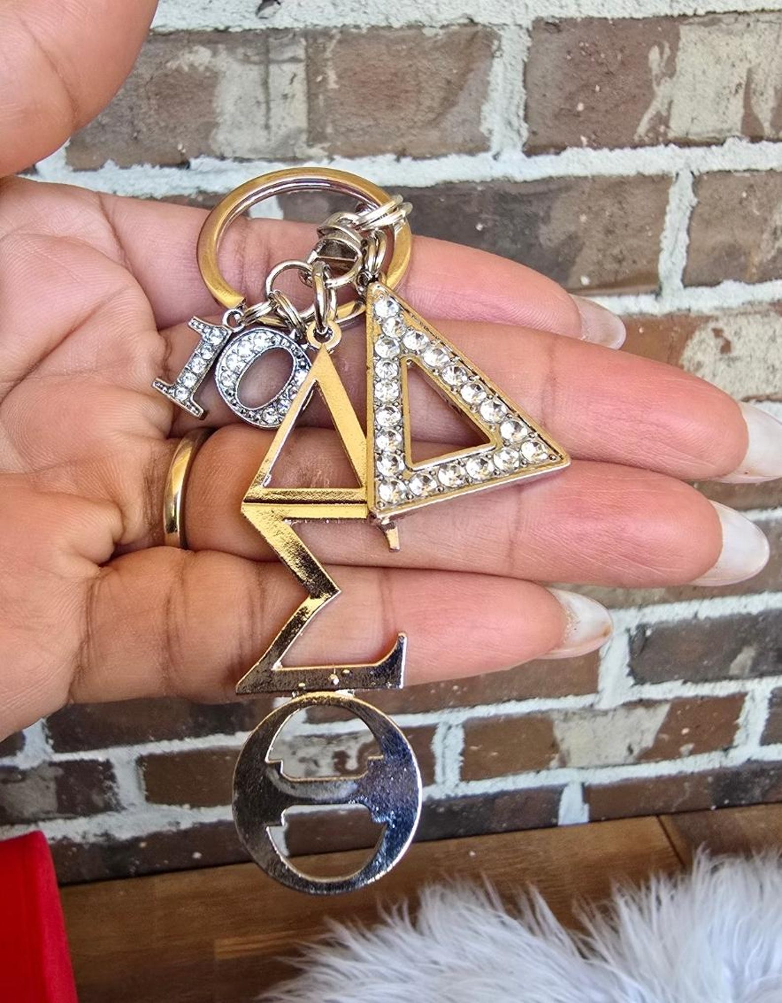 Delta Key Ring - Delta Sigma Theta Key Ring - Sorority Key Ring - DST ...