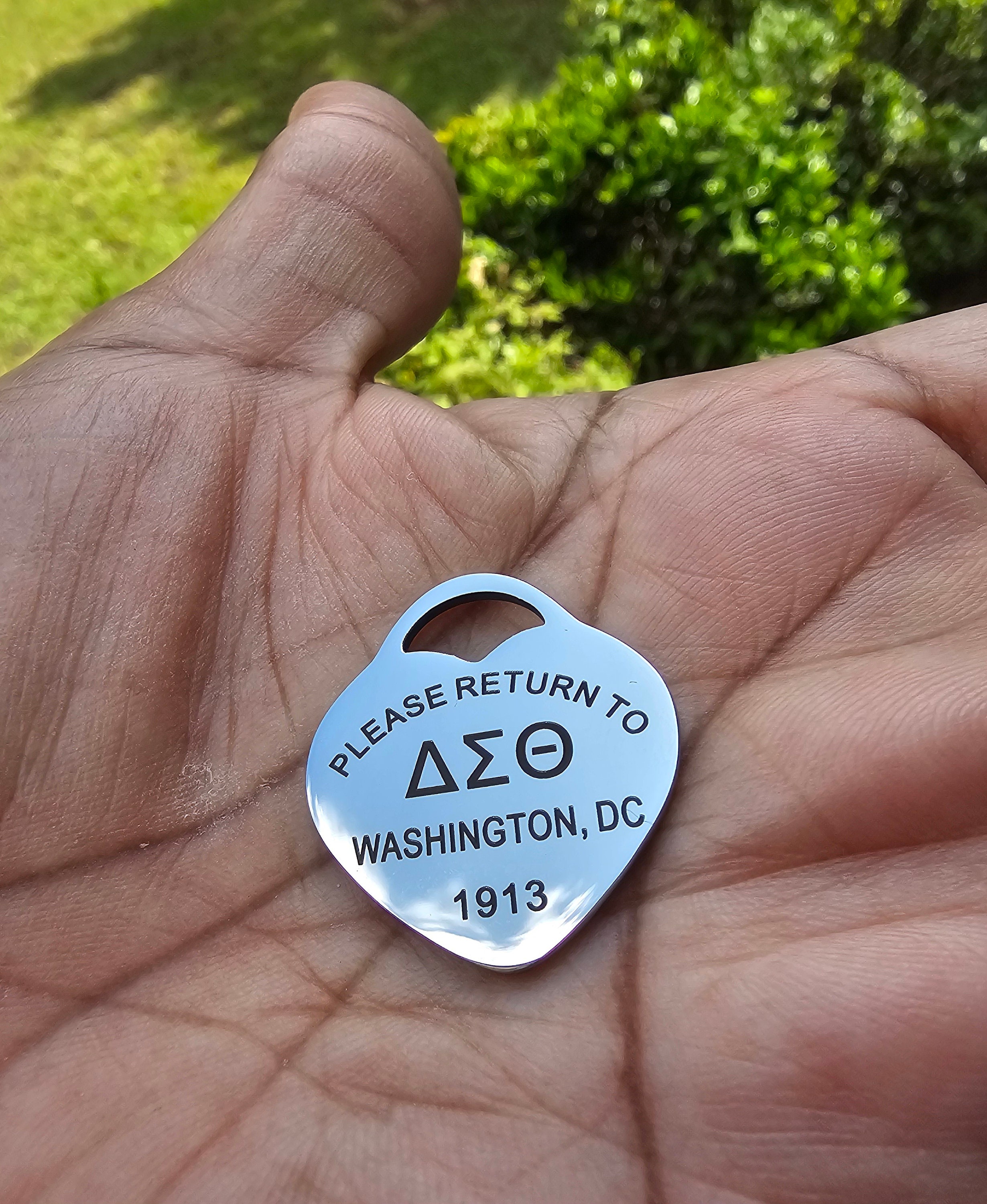 Heart Shaped Delta Charm - Jewelry Charm - Delta Sigma Theta Charm ...