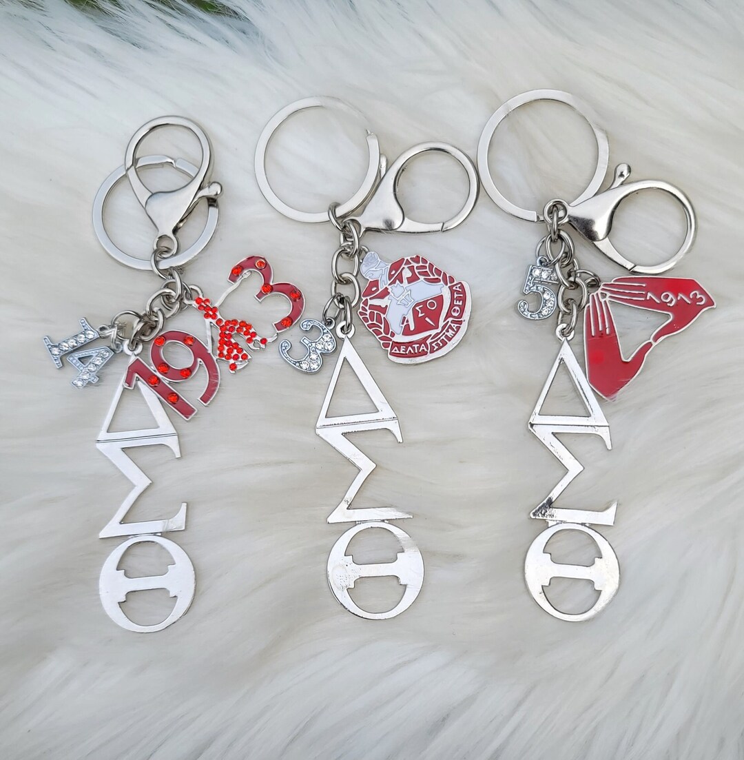 Delta Key Ring Delta Sigma Theta Key Ring Sorority Key Ring DST Key ...