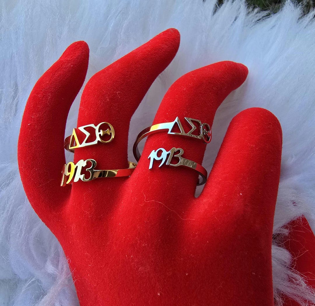 DST Greek Letter 1913 Adjustable Ring - DST Ring - Delta Ring ...