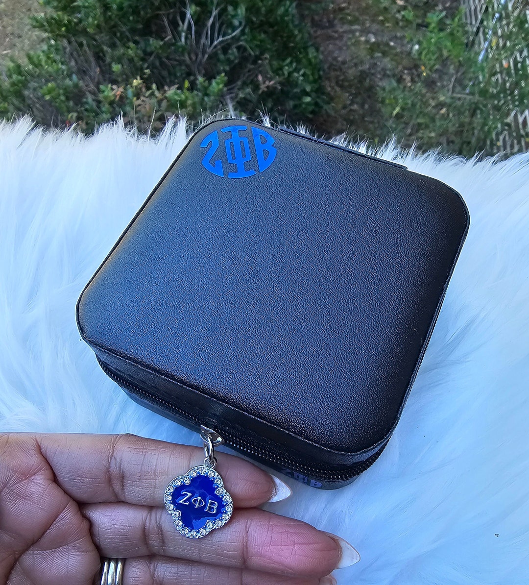 Zeta Phi Beta Small Jewelry Box Travel - Zeta Sorority Jewelry - Z Phi ...