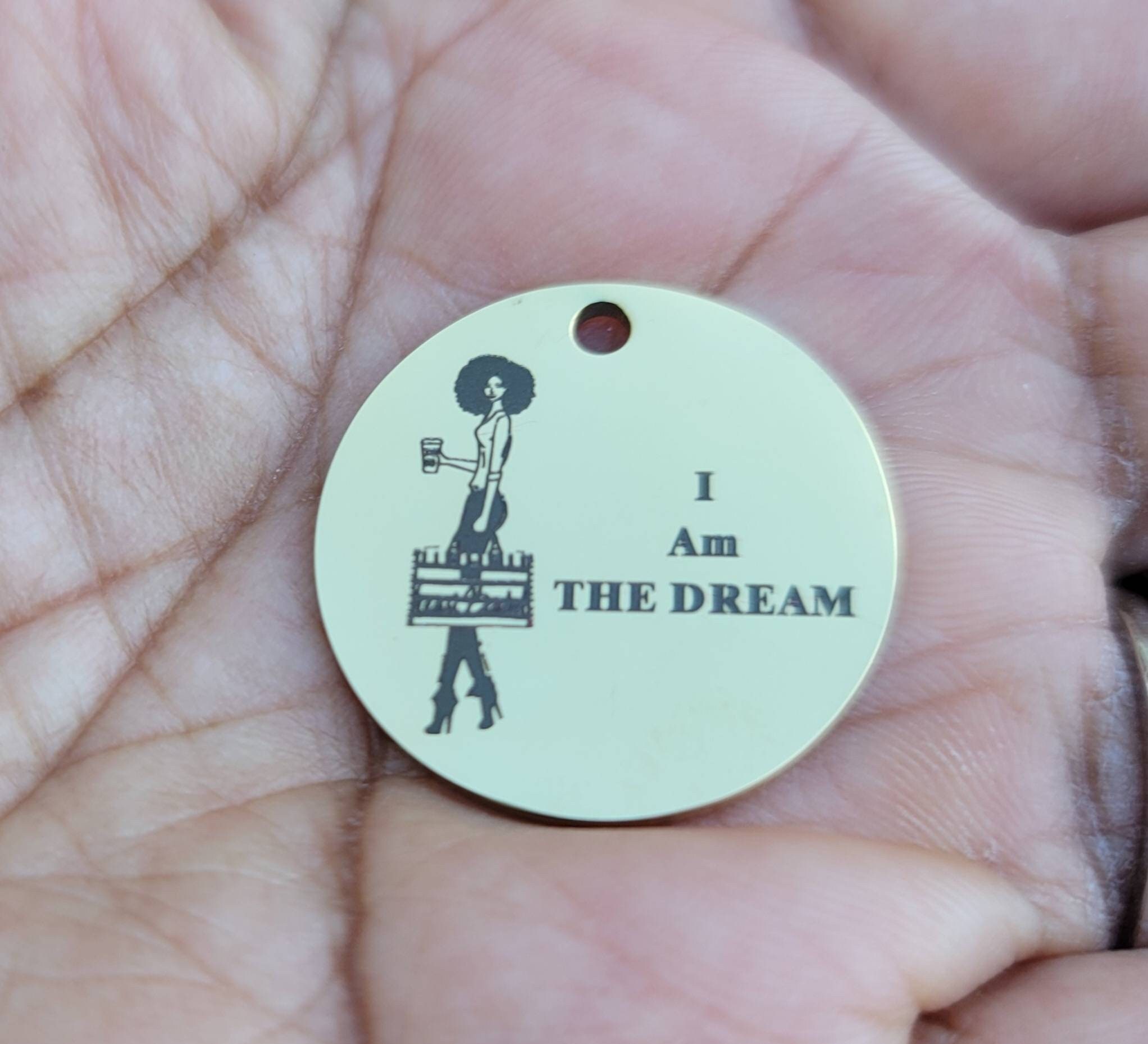 Handmade I Am the Dream Charm Available in Gold and Silver - Etsy