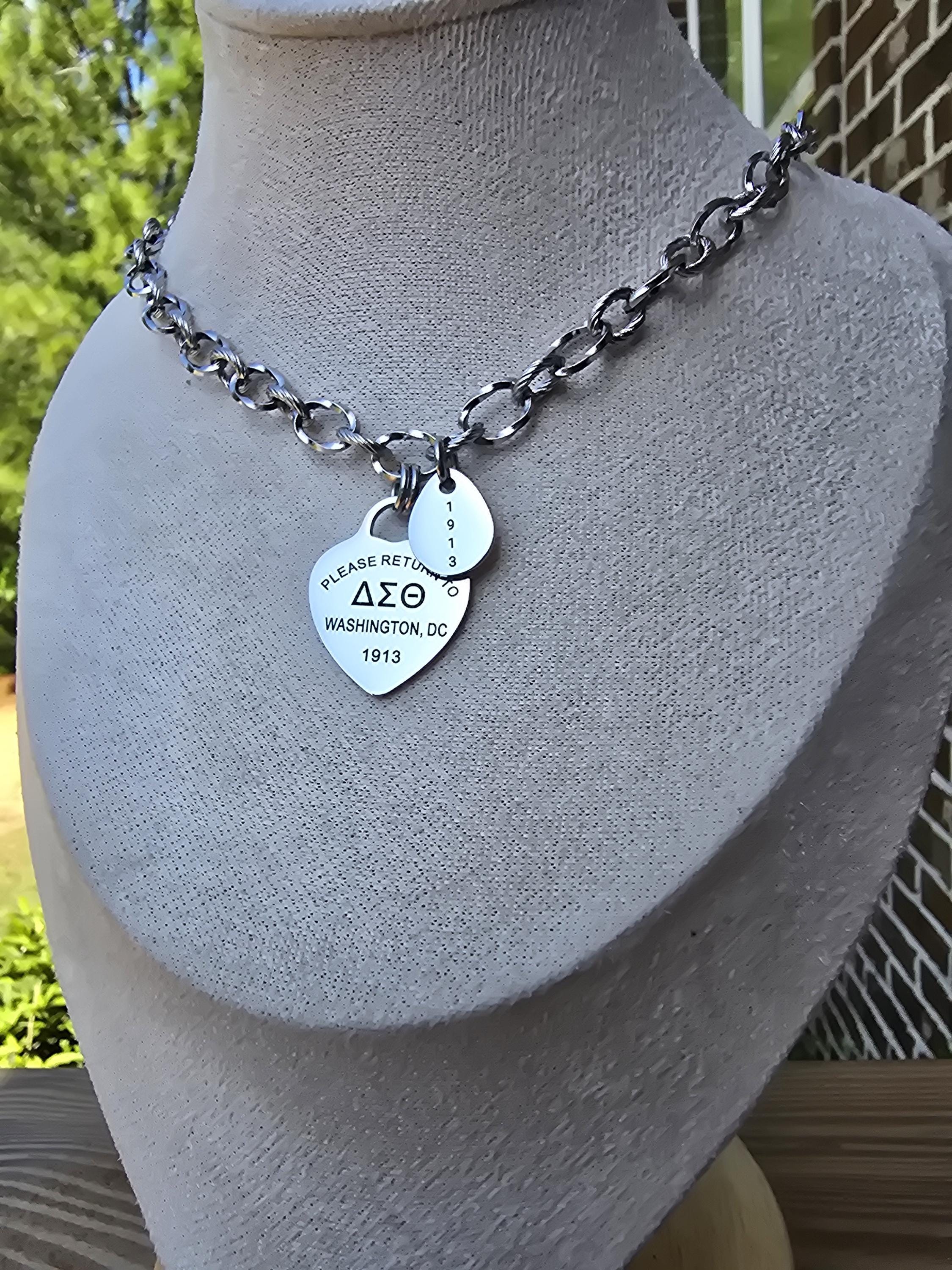 Delta Sigma Theta Necklace- Sorority Necklace - Delta Jewelry - Delta ...