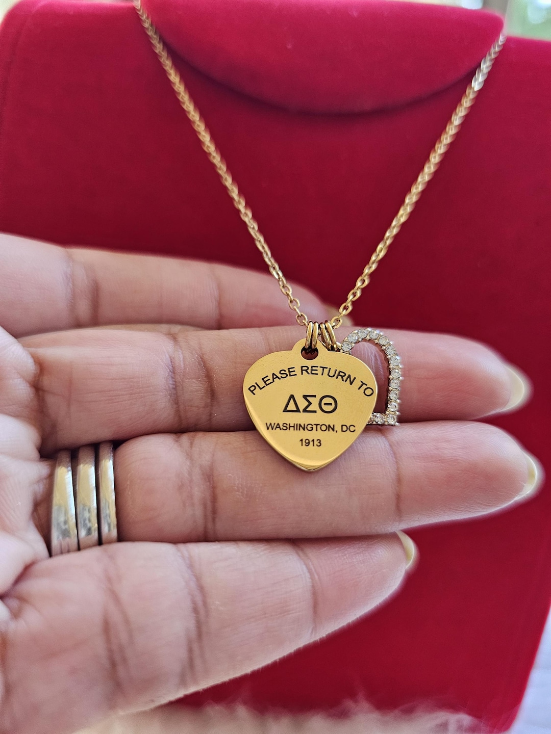 Delta Sigma Theta Necklace- Sorority Necklace - Delta Jewelry - Delta ...