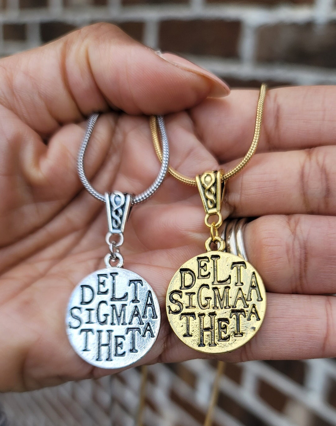 Delta Sigma Theta Necklace- Sorority Necklace - Delta Jewelry - Delta ...