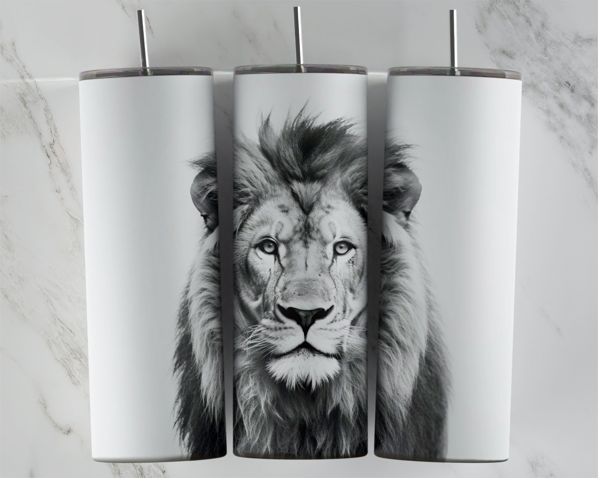 Lion Sublimation Design for 20oz Skinny Tumblers PNG Vinyl - Etsy