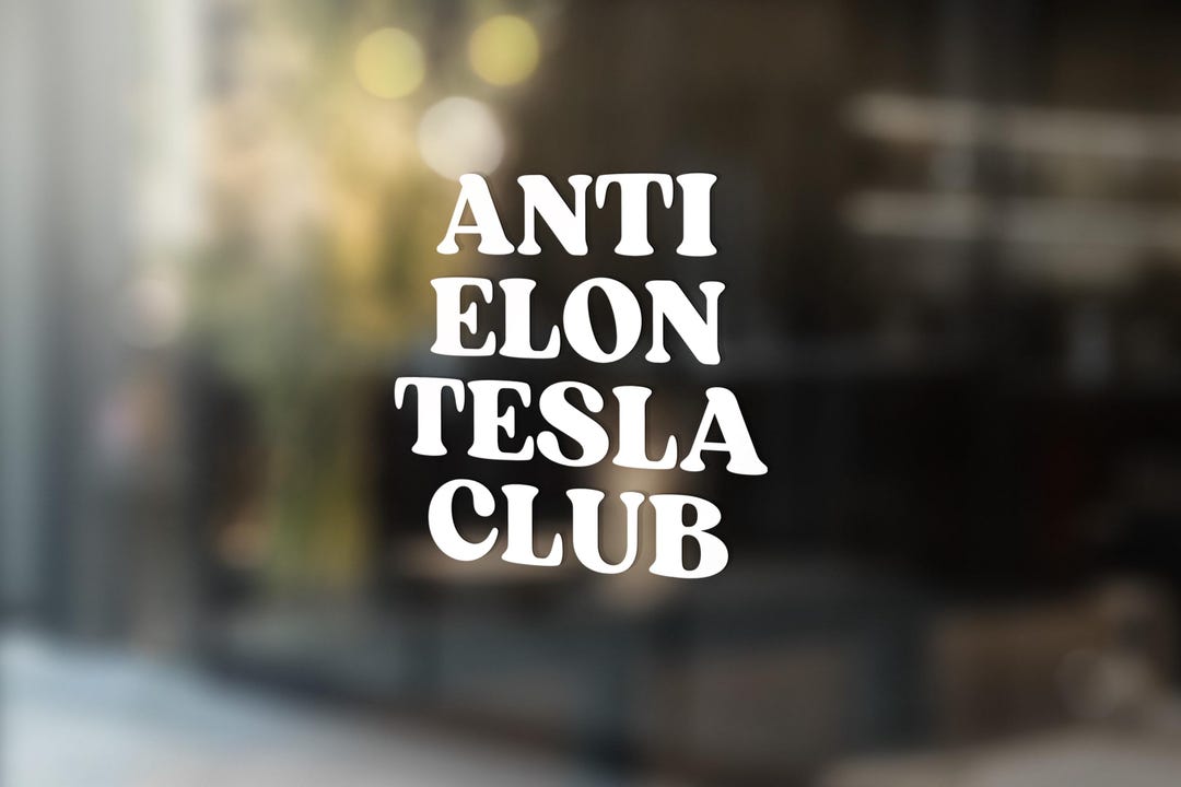 Anti Elon Sticker - Vinyl Decal for Windows, Bumper, Laptop & More ...