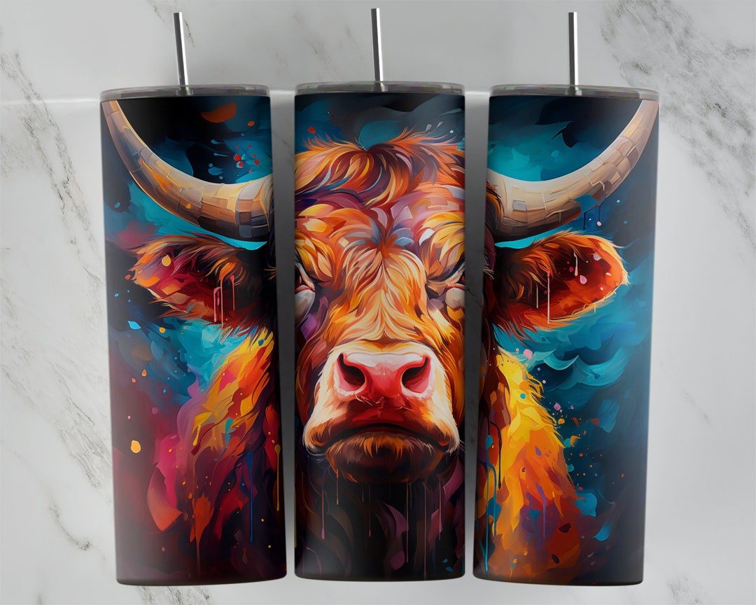 Cute Bull Sublimation Design for 20oz Skinny Tumblers PNG - Etsy