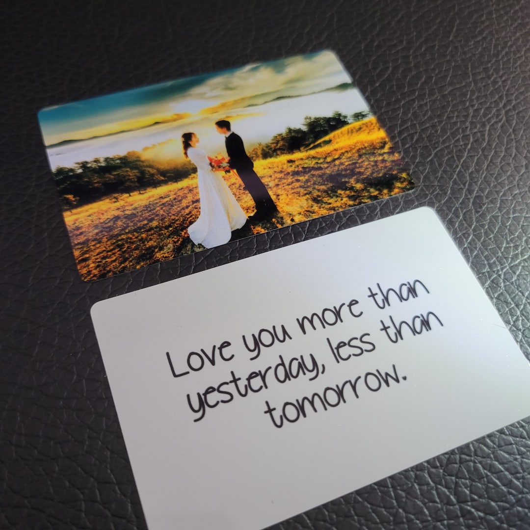 Custom Metal Wallet Card Personalized Photo, Text, or Spicy Image Gift ...