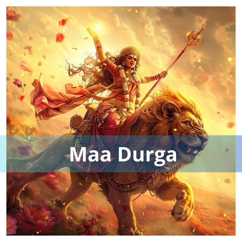 Divine Durga 1 Digital Devi Art Hindu Goddess Illustration Spiritual ...