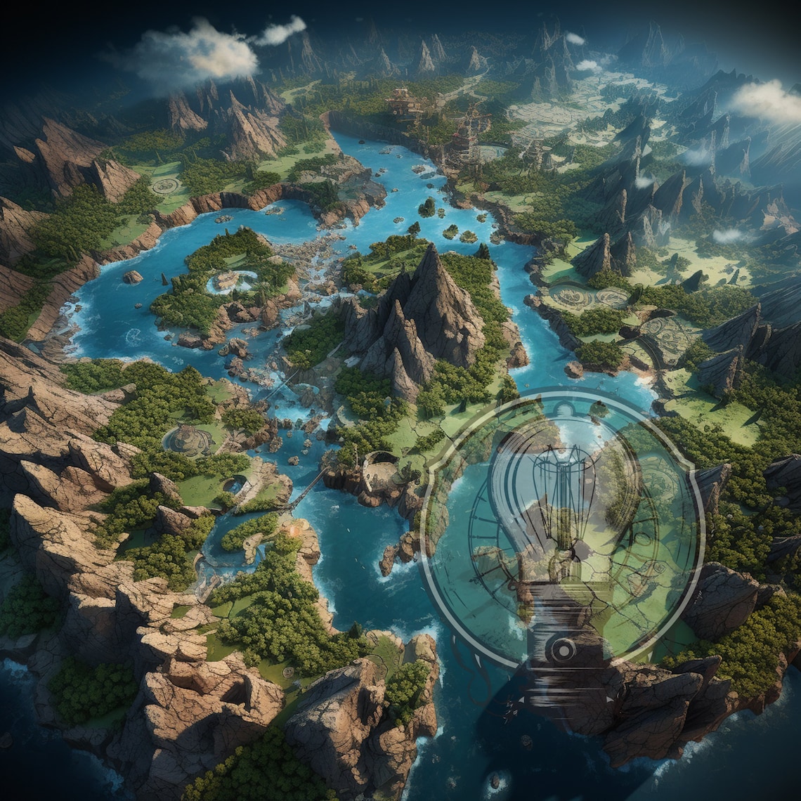 50 Pack D&D World Maps Pack Chart Your Epic Journey Dungeons and ...