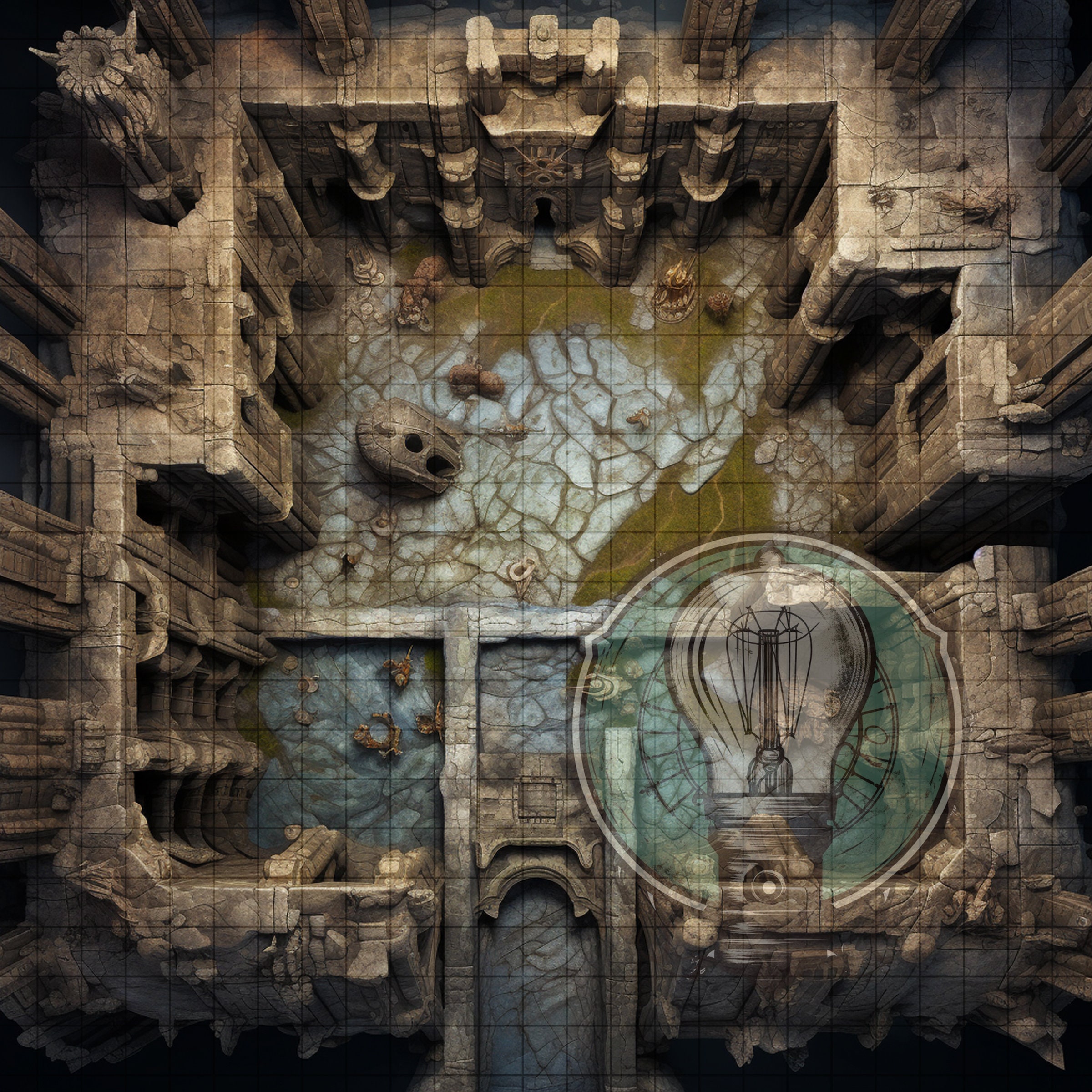 50 D&D Ruins Battlemaps Pack Explore the Echoes of Forgotten ...