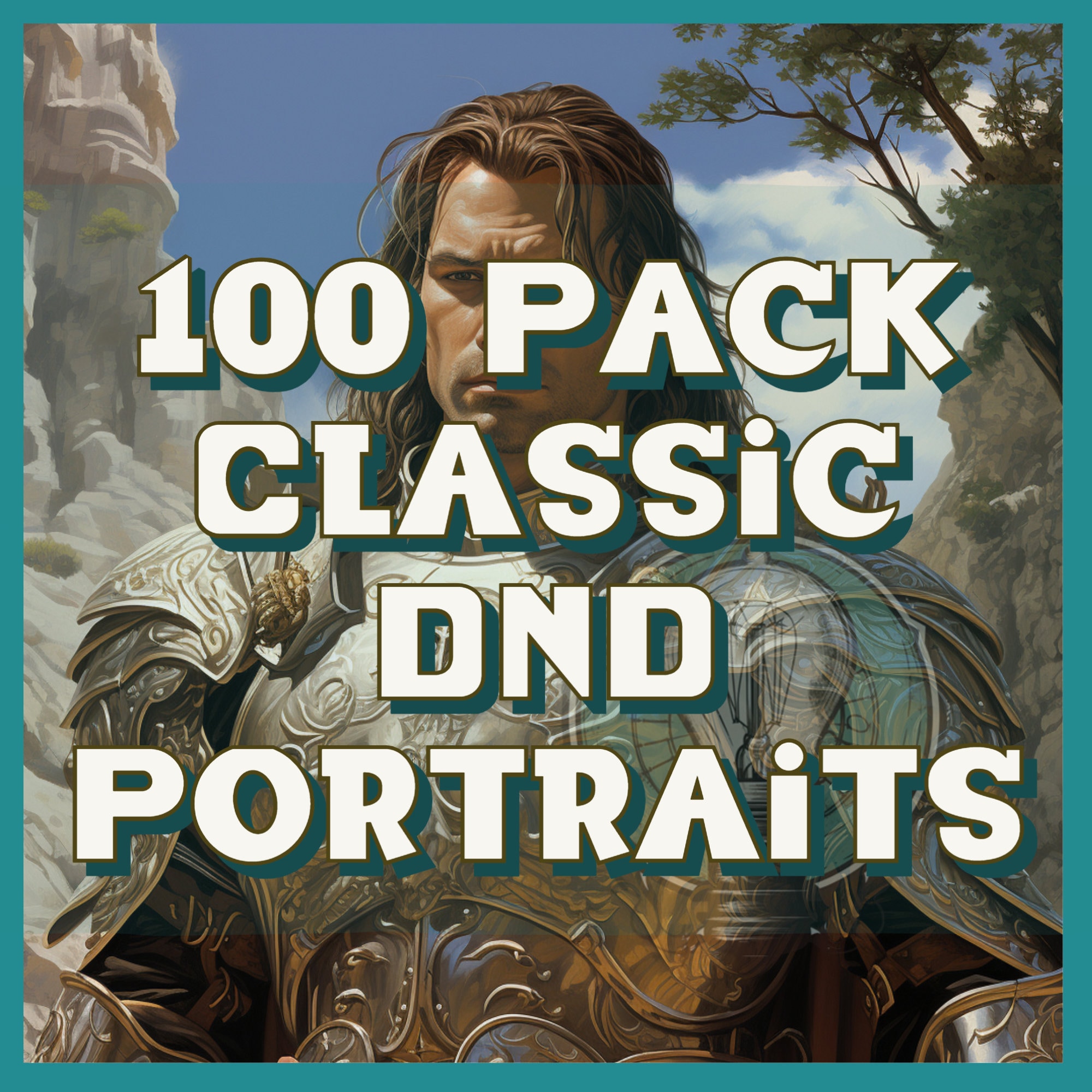 Classic Dnd Style 100 Pack of Hand-drawn Dungeons and Dragons Character ...