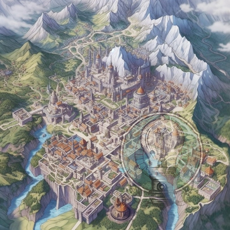 Extensive Collection of 100 Dungeons and Dragons City Maps - Etsy