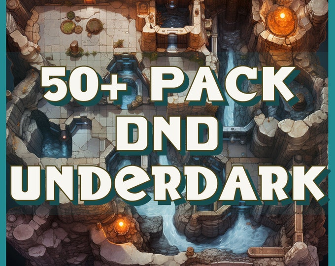 50+ D&D Underdark Battle Maps Pack - Delve Into the Depths of Faerûn ...