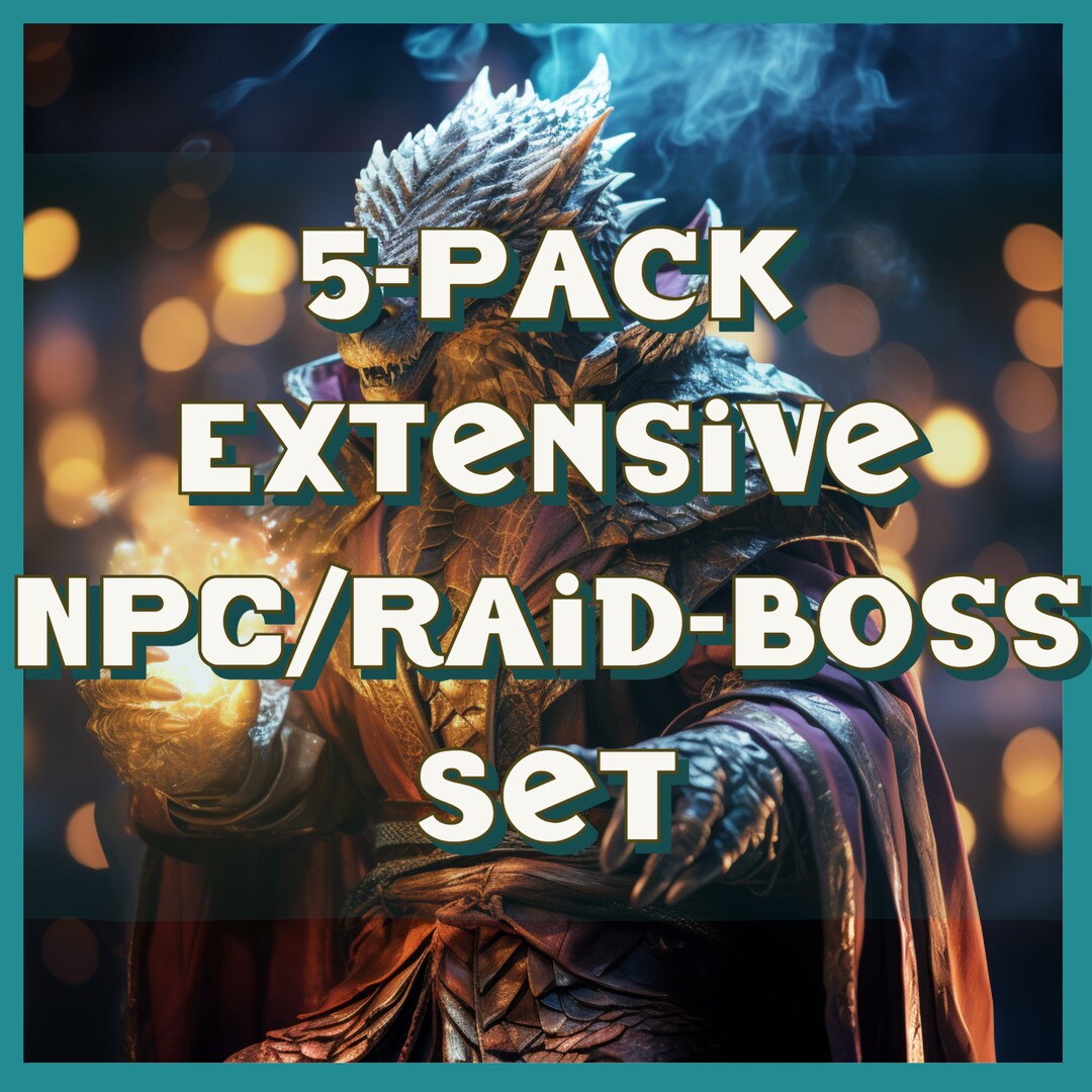 5-pack of Npcs With Stat Blocks, Backstories, Quest Lines, Rewards, and ...