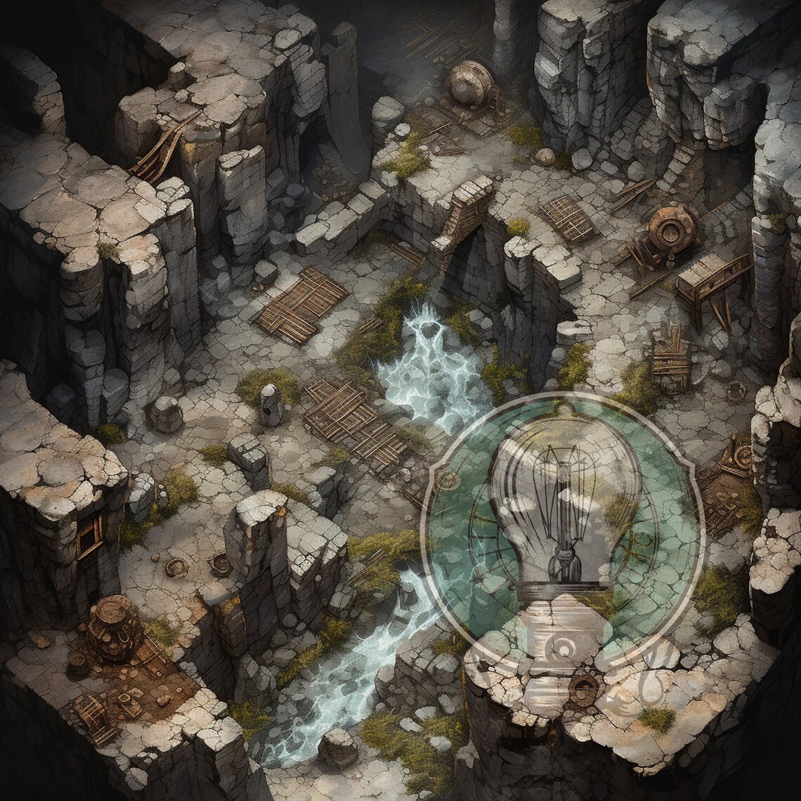 50 D&D Mountain Battle Maps Pack Scale the Heights of Adventure ...