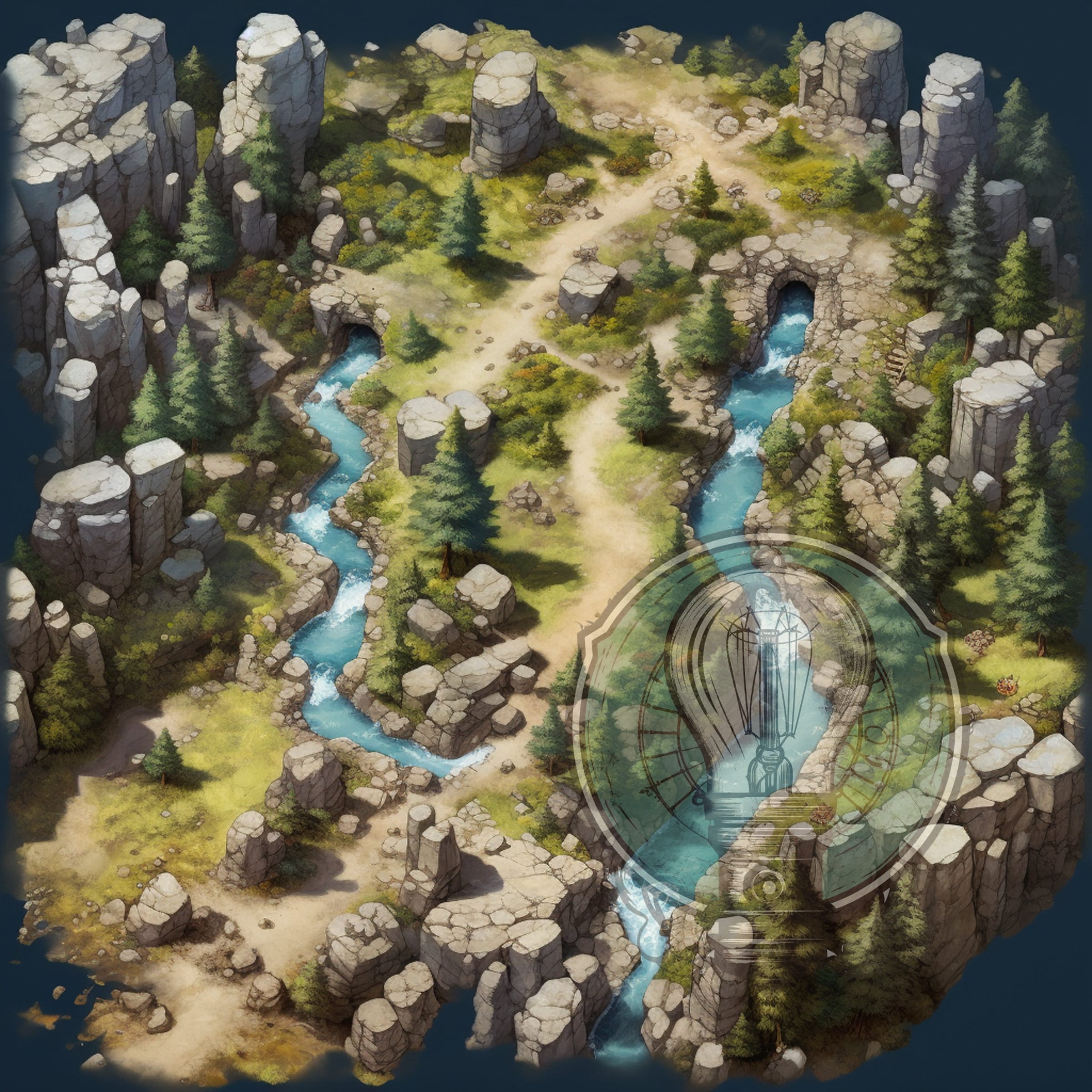 50+ D&D Mountain Battle Maps Pack - Scale the Heights of Adventure ...