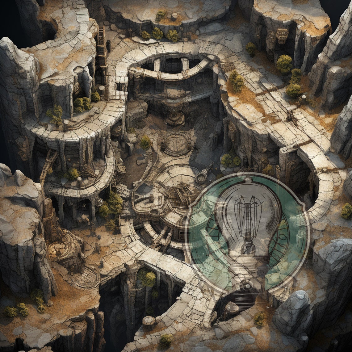 50 D&D Mountain Battle Maps Pack Scale the Heights of Adventure ...