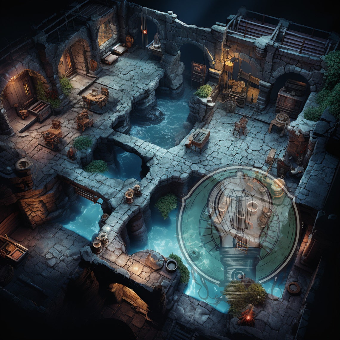 50 D&D Underdark Battle Maps Pack Delve Into the Depths of Faerûn ...