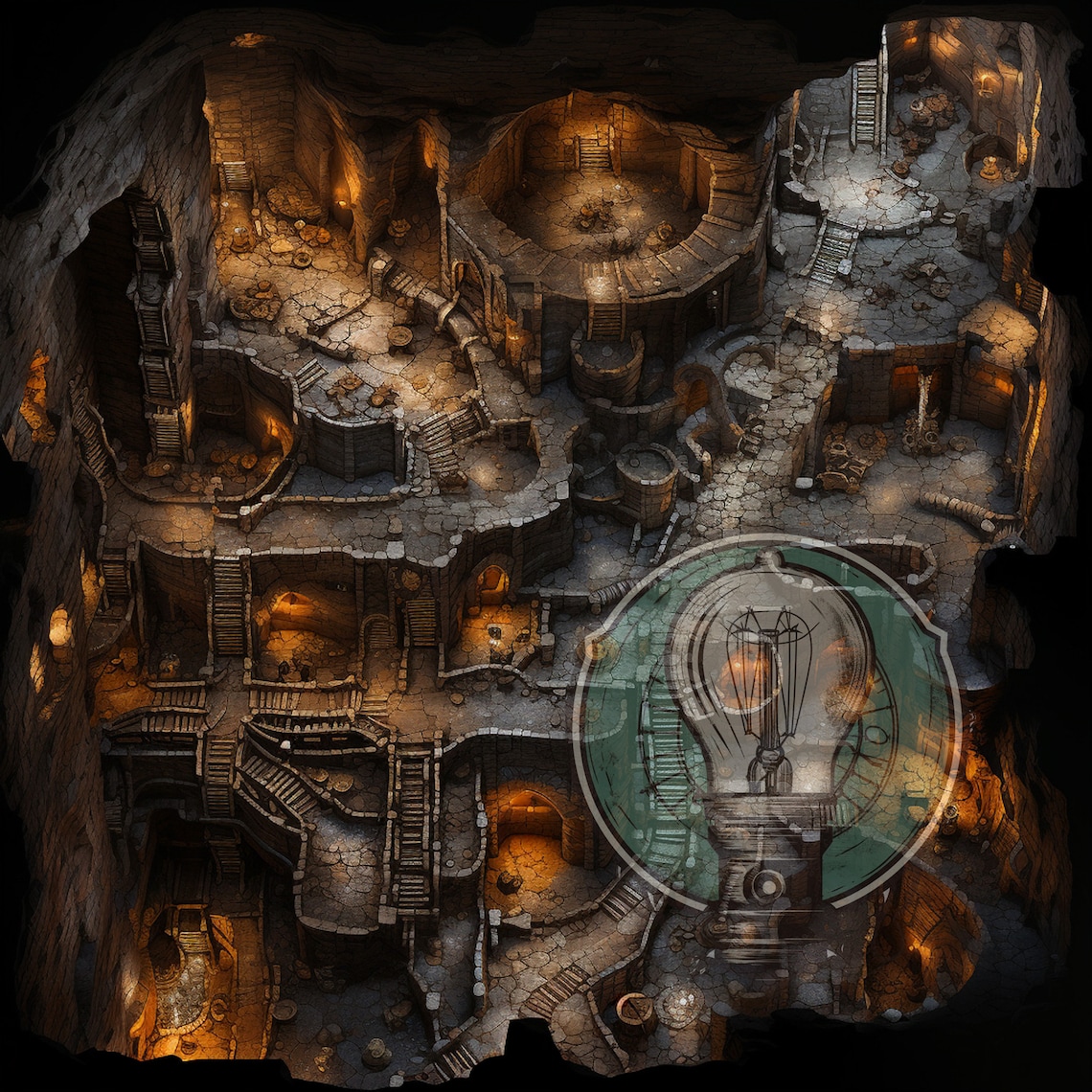 50 D&D Underdark Battle Maps Pack Delve Into the Depths of Faerûn ...