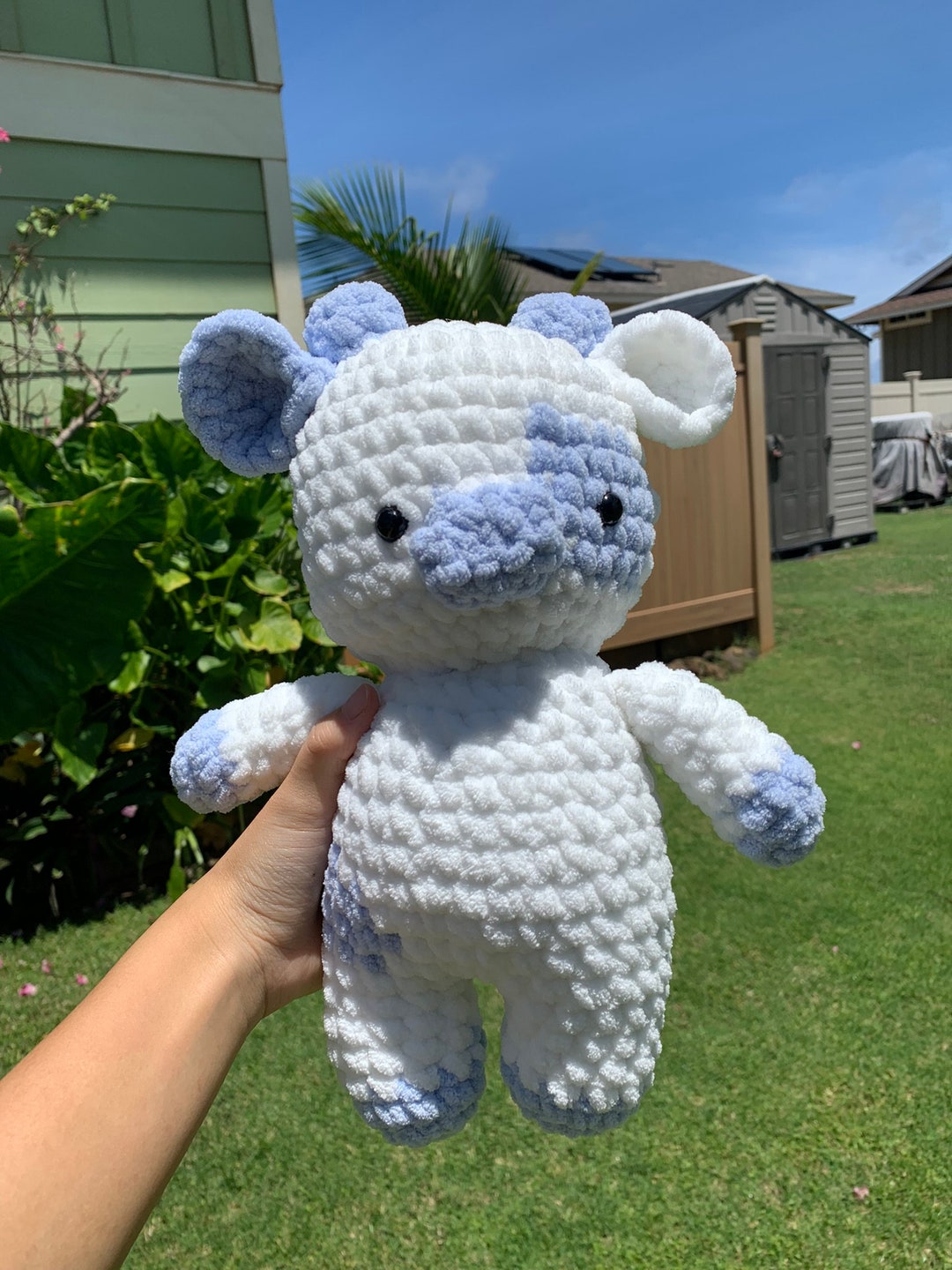 Crochet Cute Blue Cow, Amigurumi. Customize Colors - Etsy